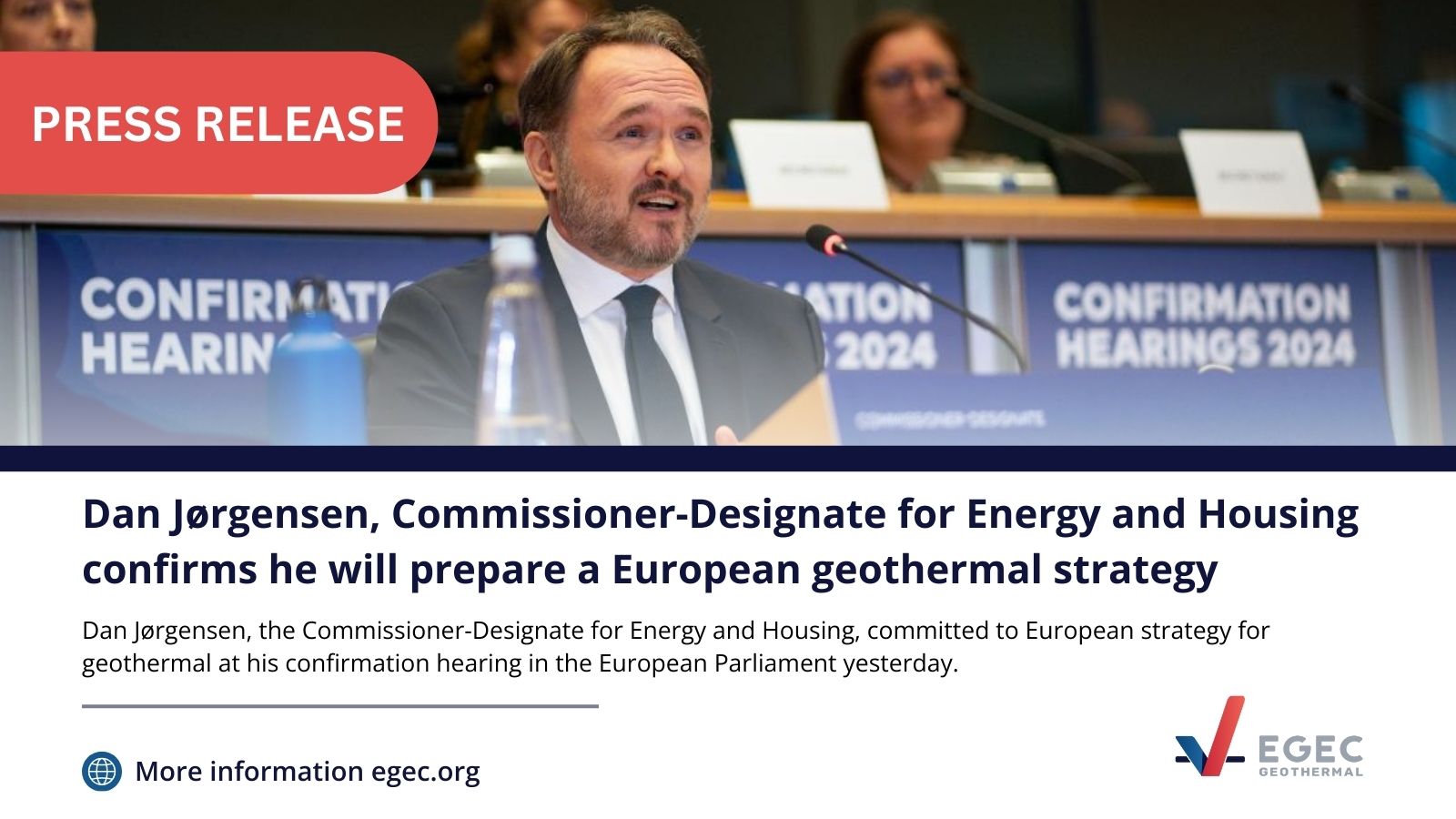 Dan Jørgensen, Commissioner-Designate for Energy and Housing confirms ...